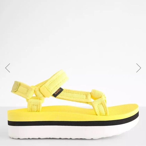 Teva | Shoes | Teva Flatform Universal Mesh Sandal Yellow Size 8 | Poshmark